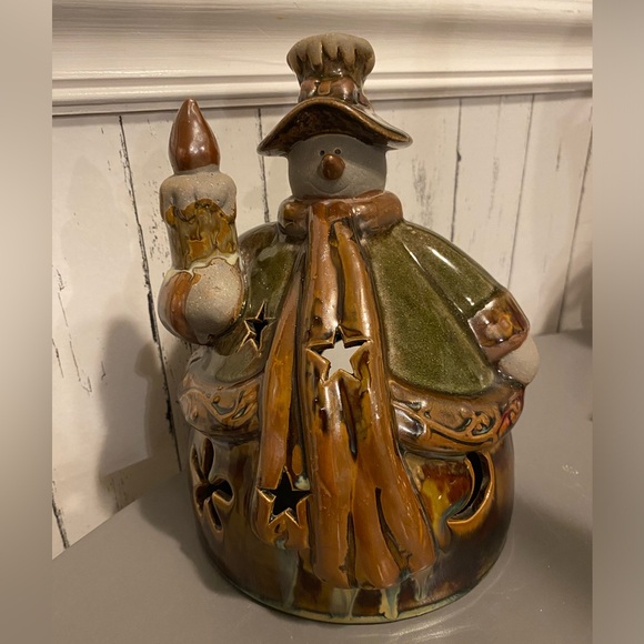 Accents | Pottery Snowman | Poshmark